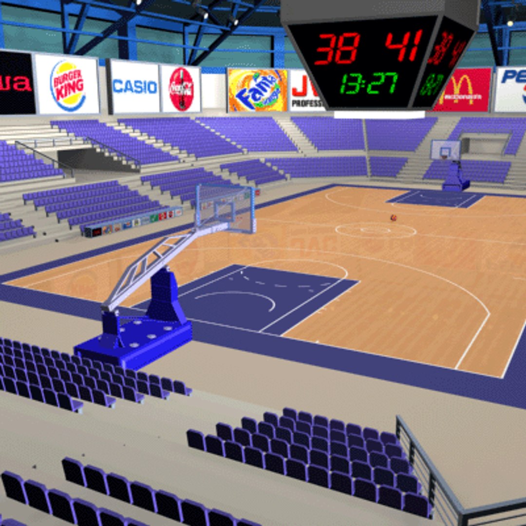 3ds max basketball arena ball