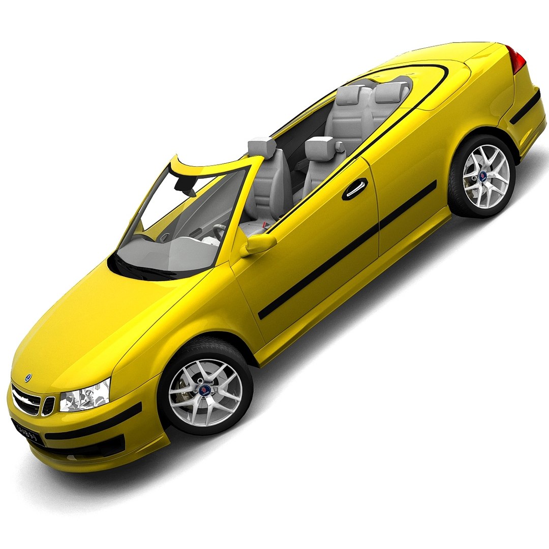 Saab 9-3 Convertible 2005 3d Model