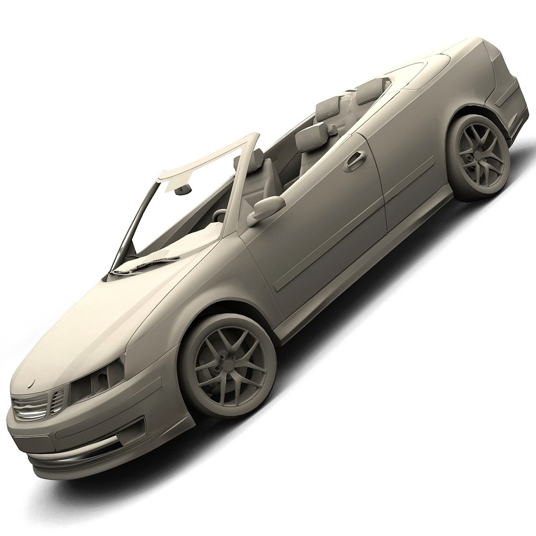 Saab 9-3 Convertible 2005 3d Model