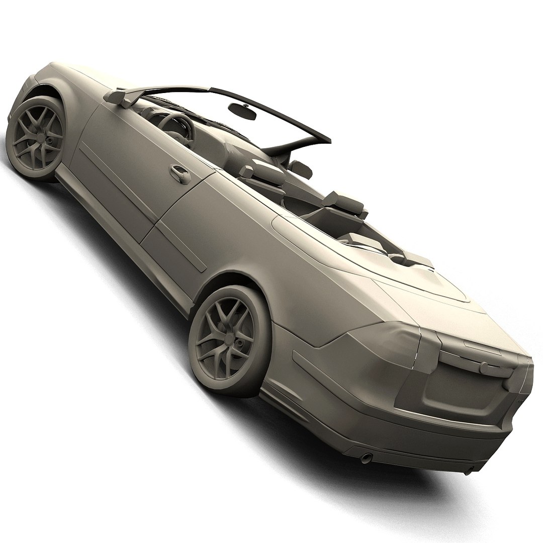 Saab 9-3 Convertible 2005 3d Model
