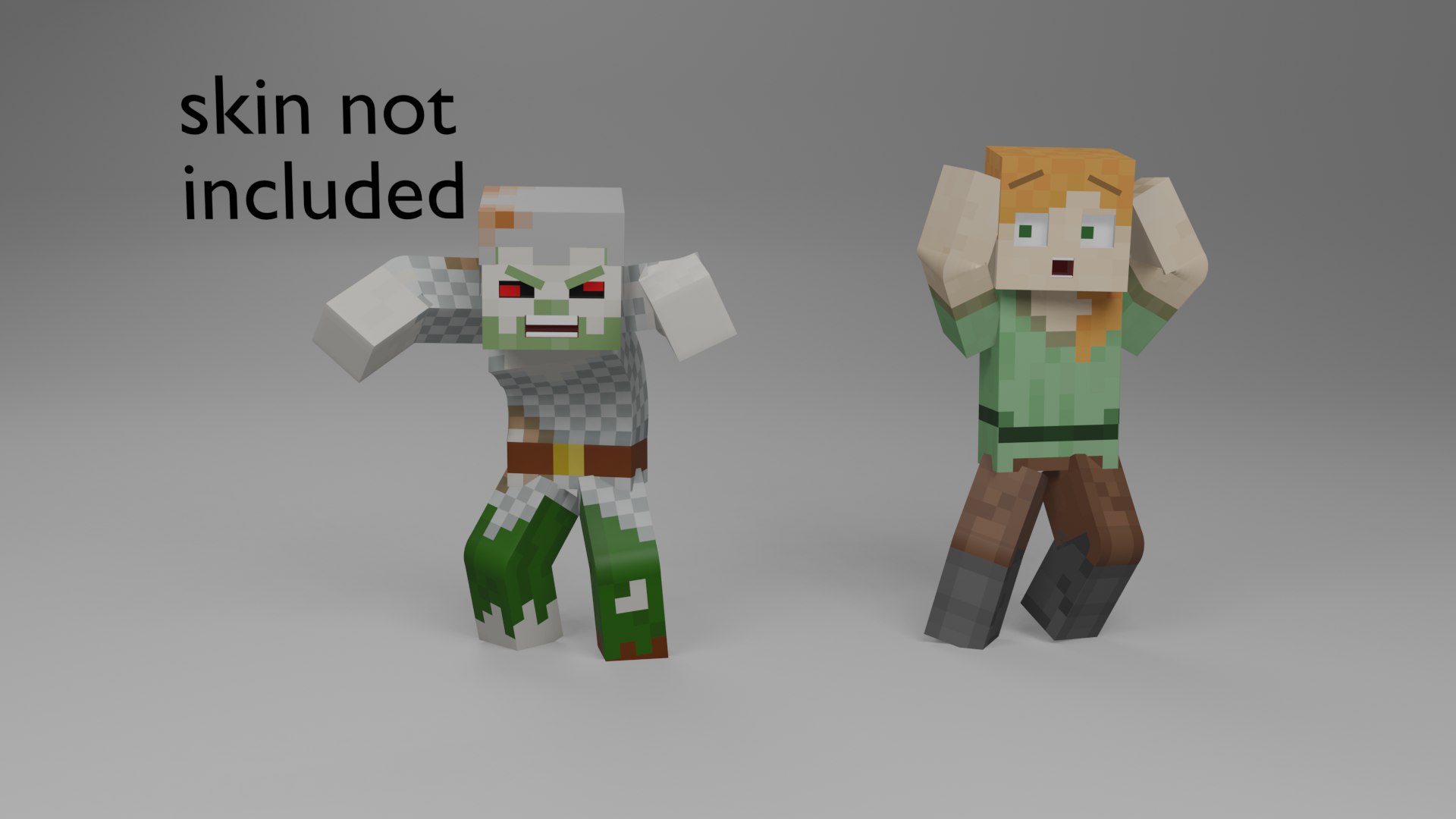 3D Minecraft Character Custom Skins Compatable - TurboSquid 2099861
