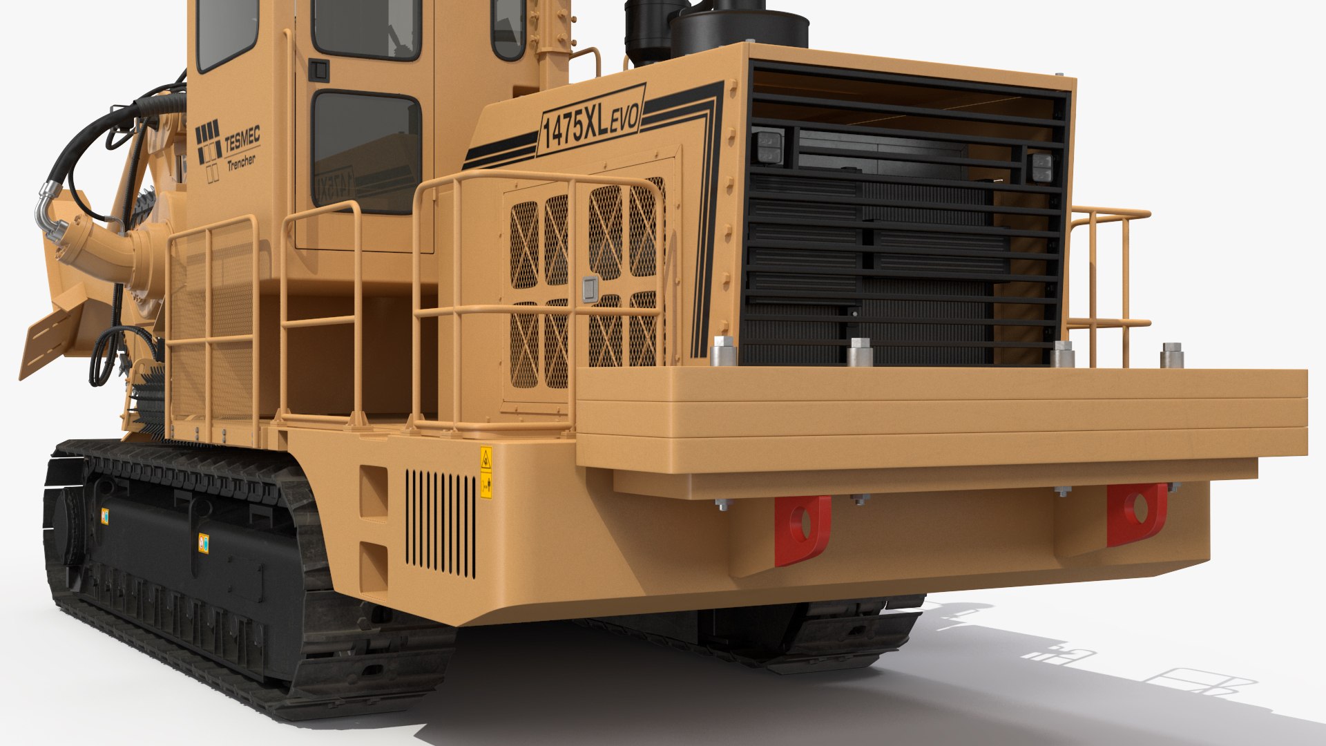 3D Trencher Tesmec 1475 XL EVO New Rigged model - TurboSquid 2123528