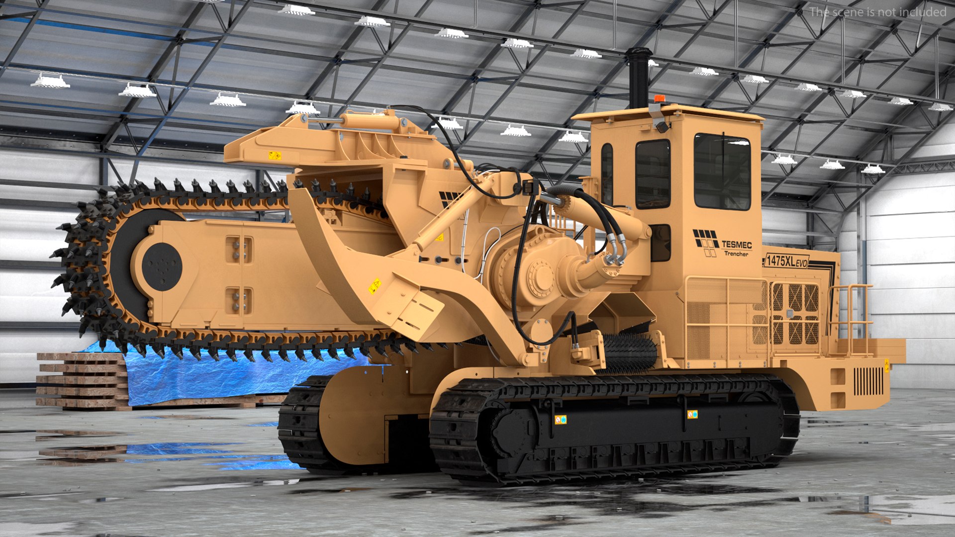 3D Trencher Tesmec 1475 XL EVO New Rigged Model - TurboSquid 2123528
