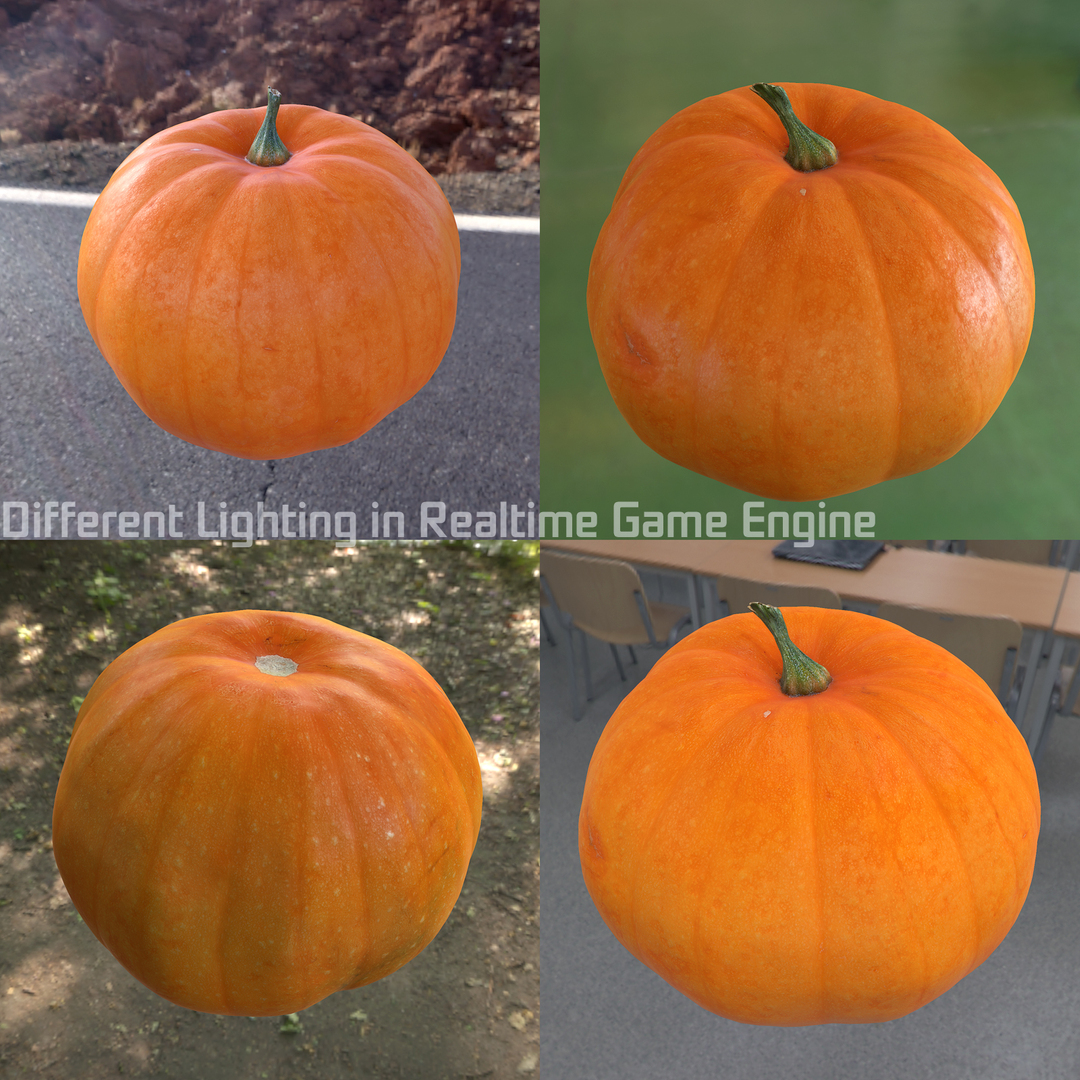 hd scaned pumpkin polys 3d model