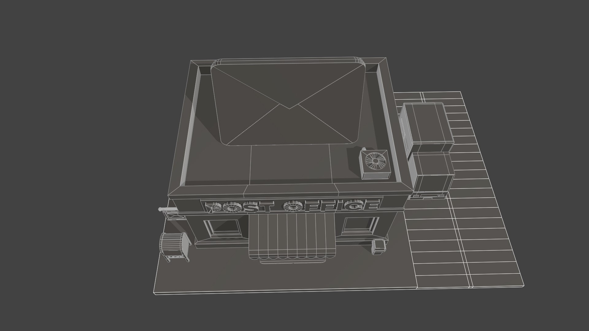 3D Low Poly Post Office - TurboSquid 2313811