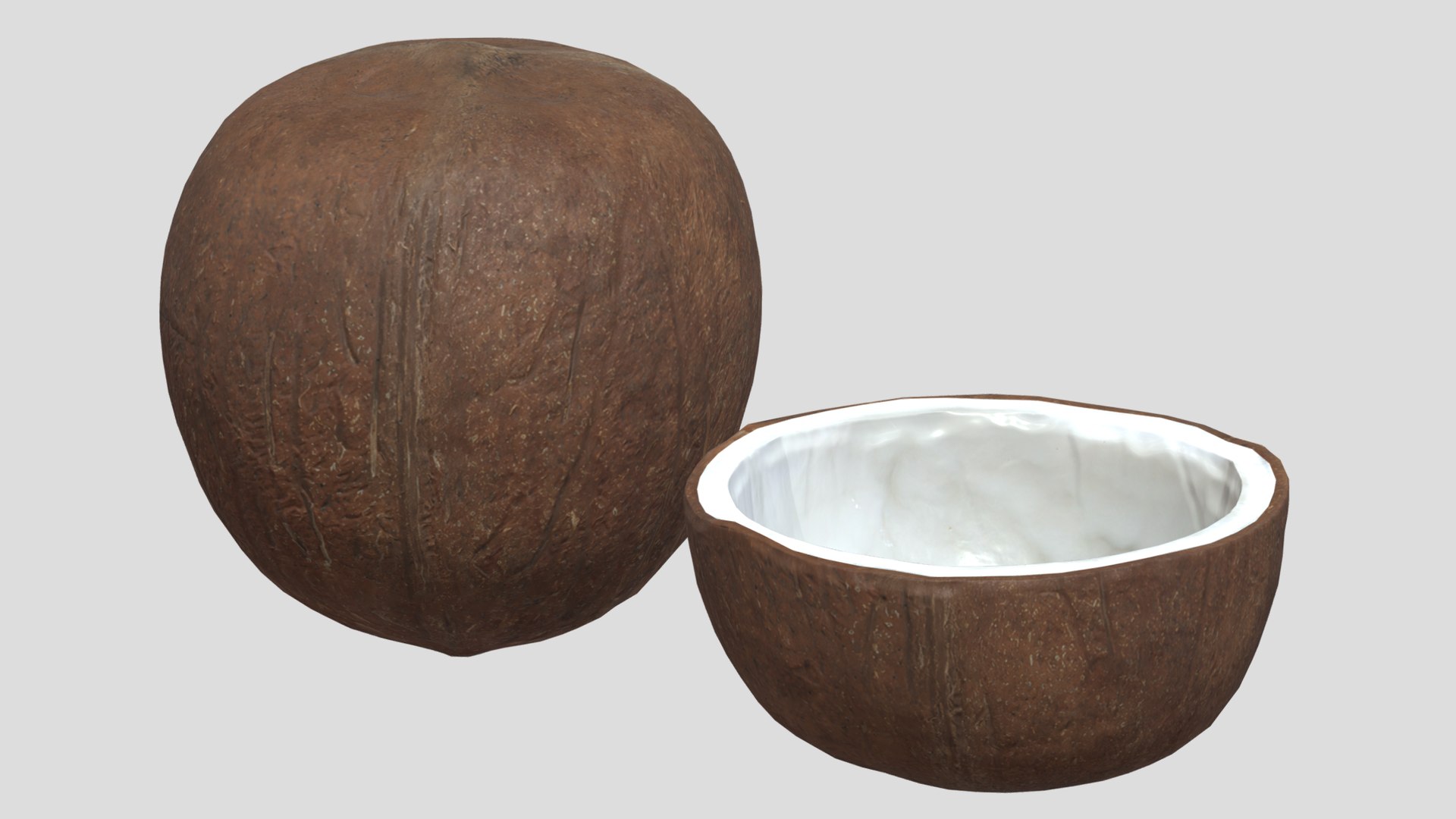 3D Model Coconut 01 Low Poly - TurboSquid 2272649