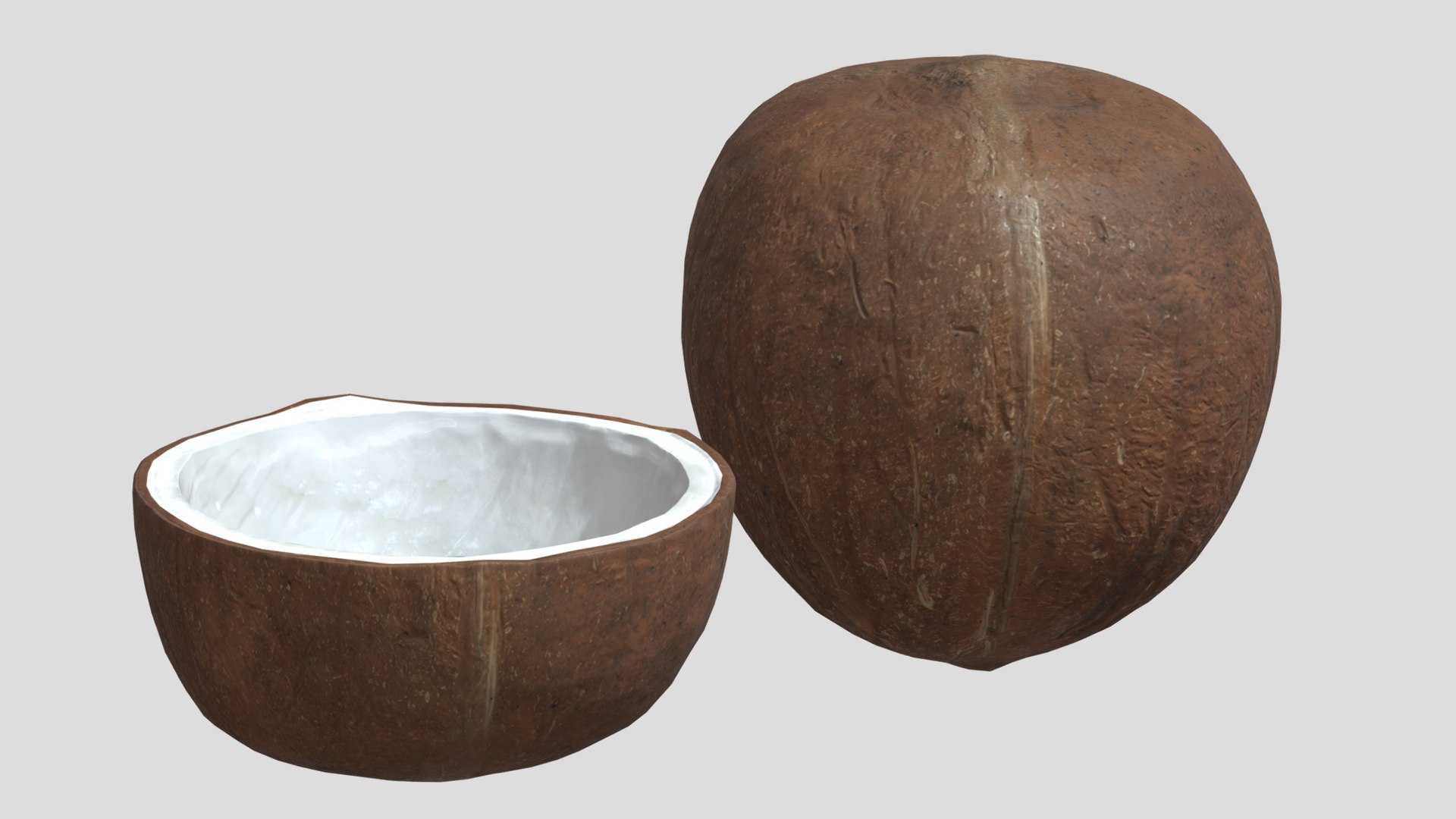 3D Model Coconut 01 Low Poly - TurboSquid 2272649