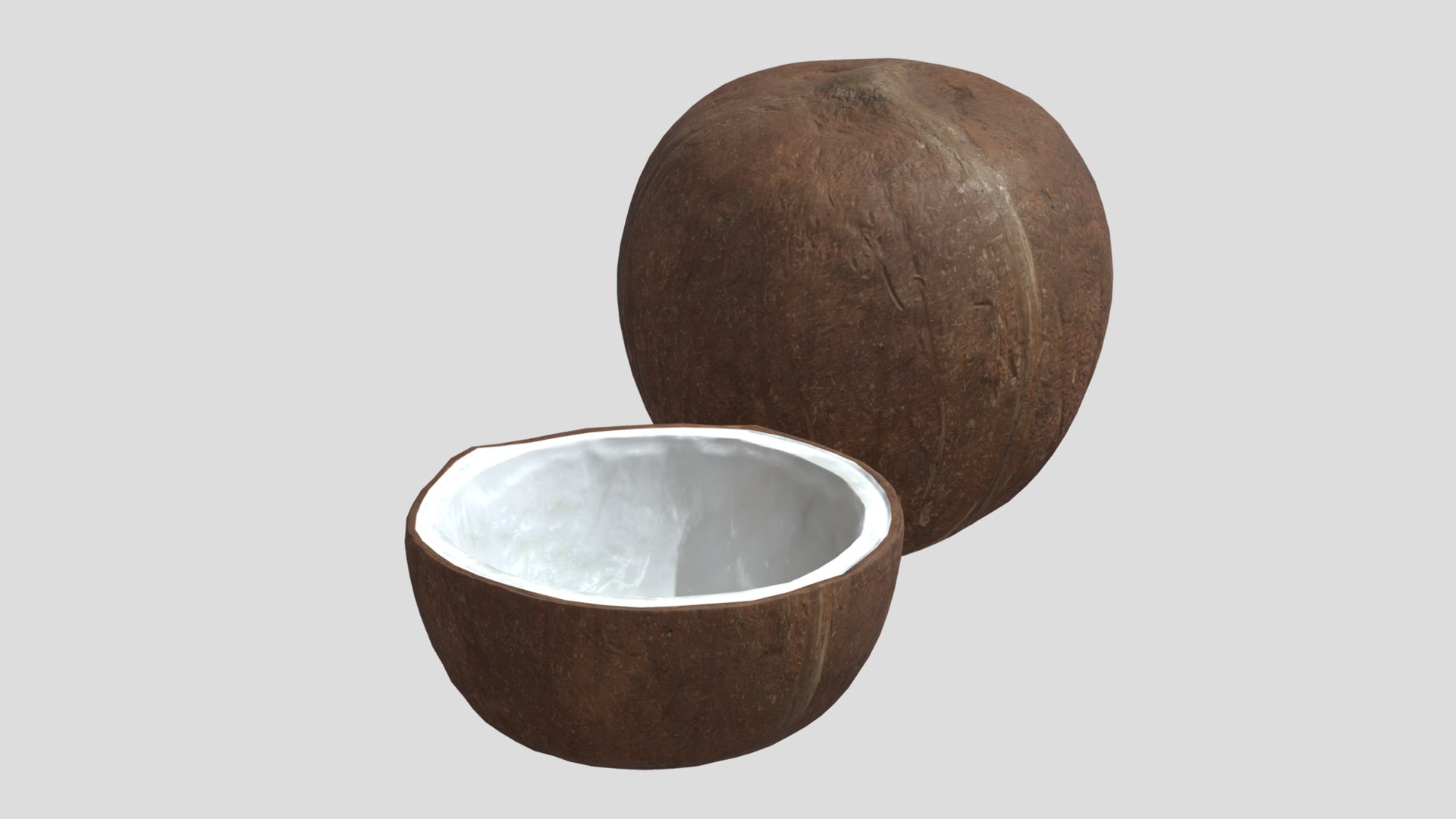 3D Model Coconut 01 Low Poly - TurboSquid 2272649