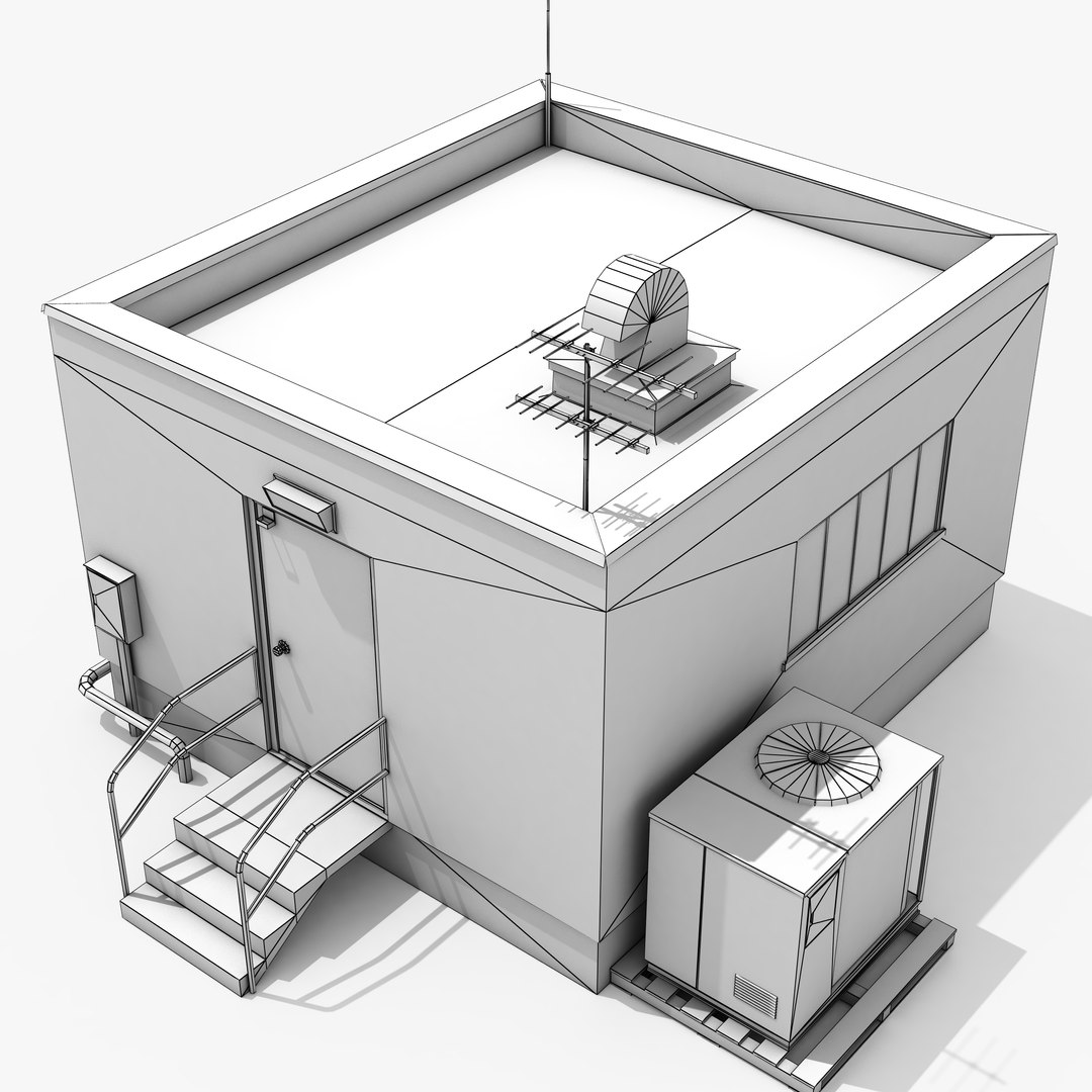 3D Roof Access Room - TurboSquid 1381997