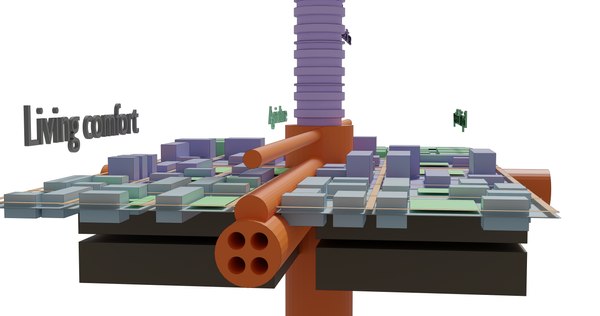 3D utopia city plan design - TurboSquid 1716709