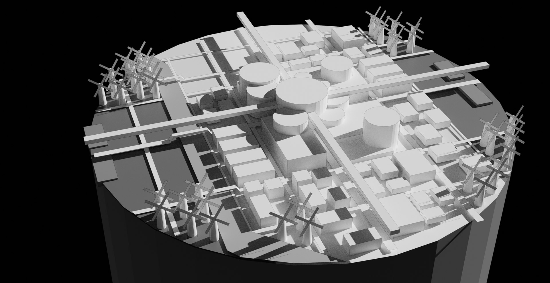 3D Utopia City Plan Design - TurboSquid 1716709