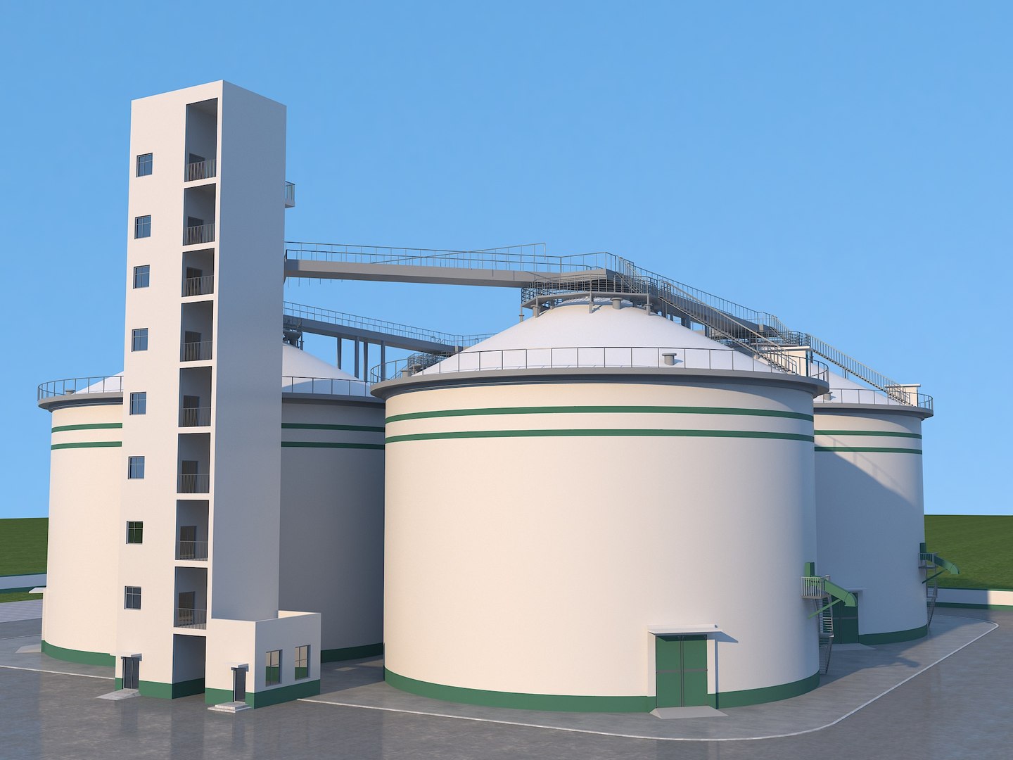 3D Grain Storage Bin - TurboSquid 2123417