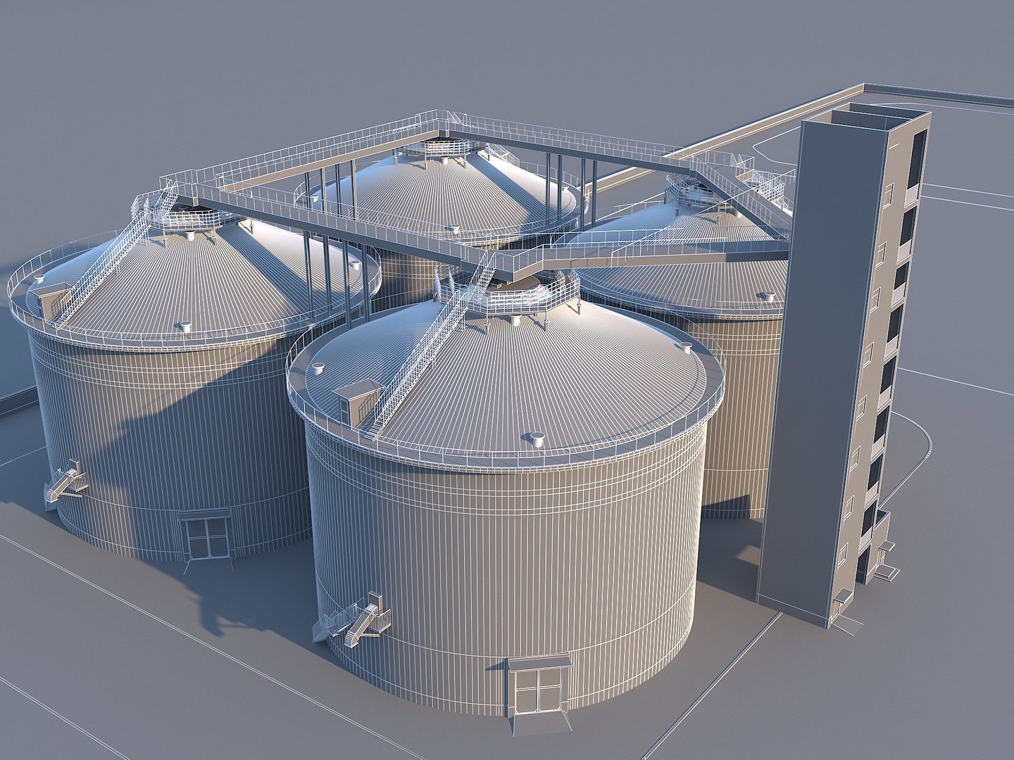 3D Grain Storage Bin - TurboSquid 2123417