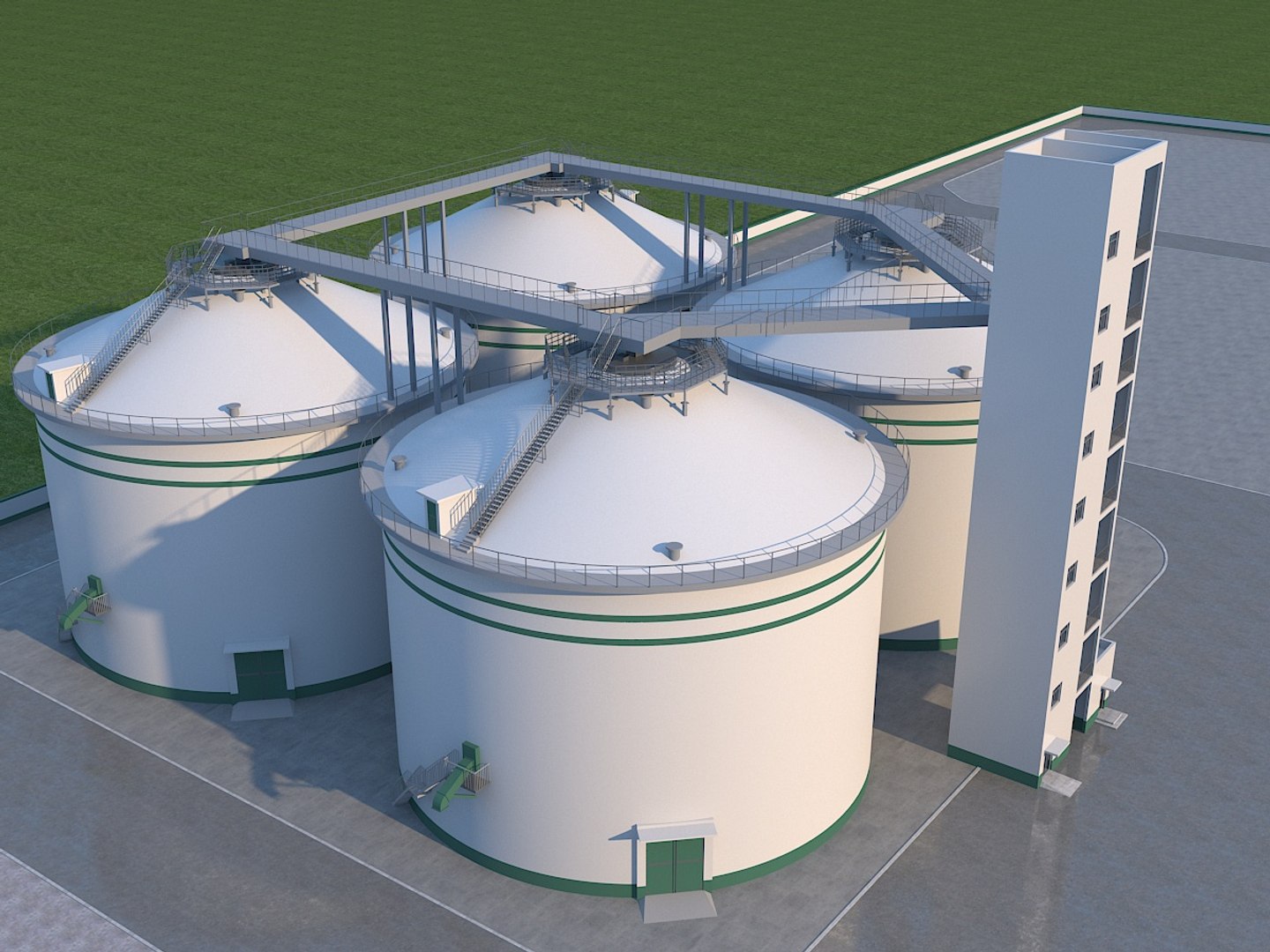 3D Grain Storage Bin - TurboSquid 2123417