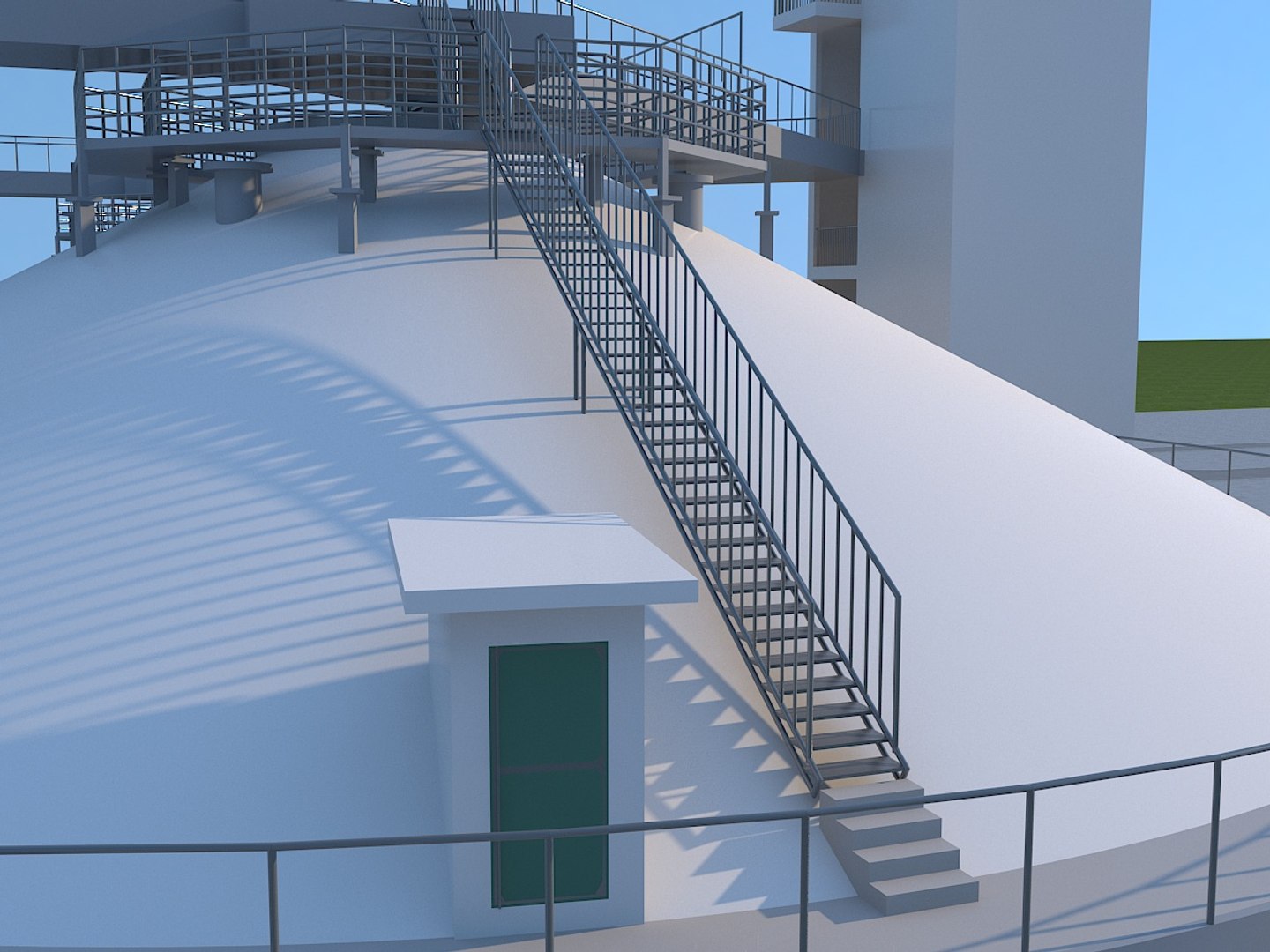 3D Grain Storage Bin - TurboSquid 2123417