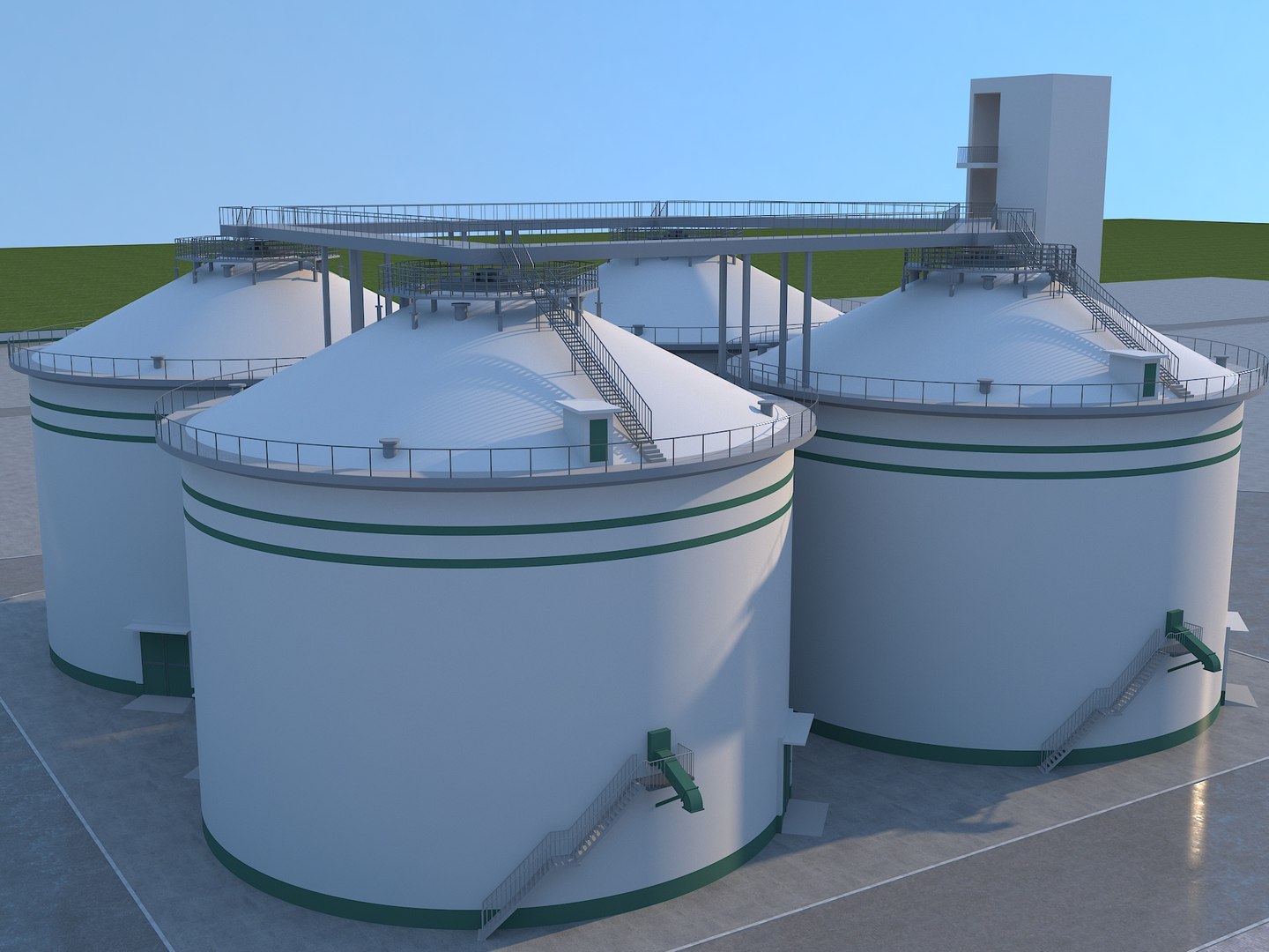 3D Grain Storage Bin - TurboSquid 2123417