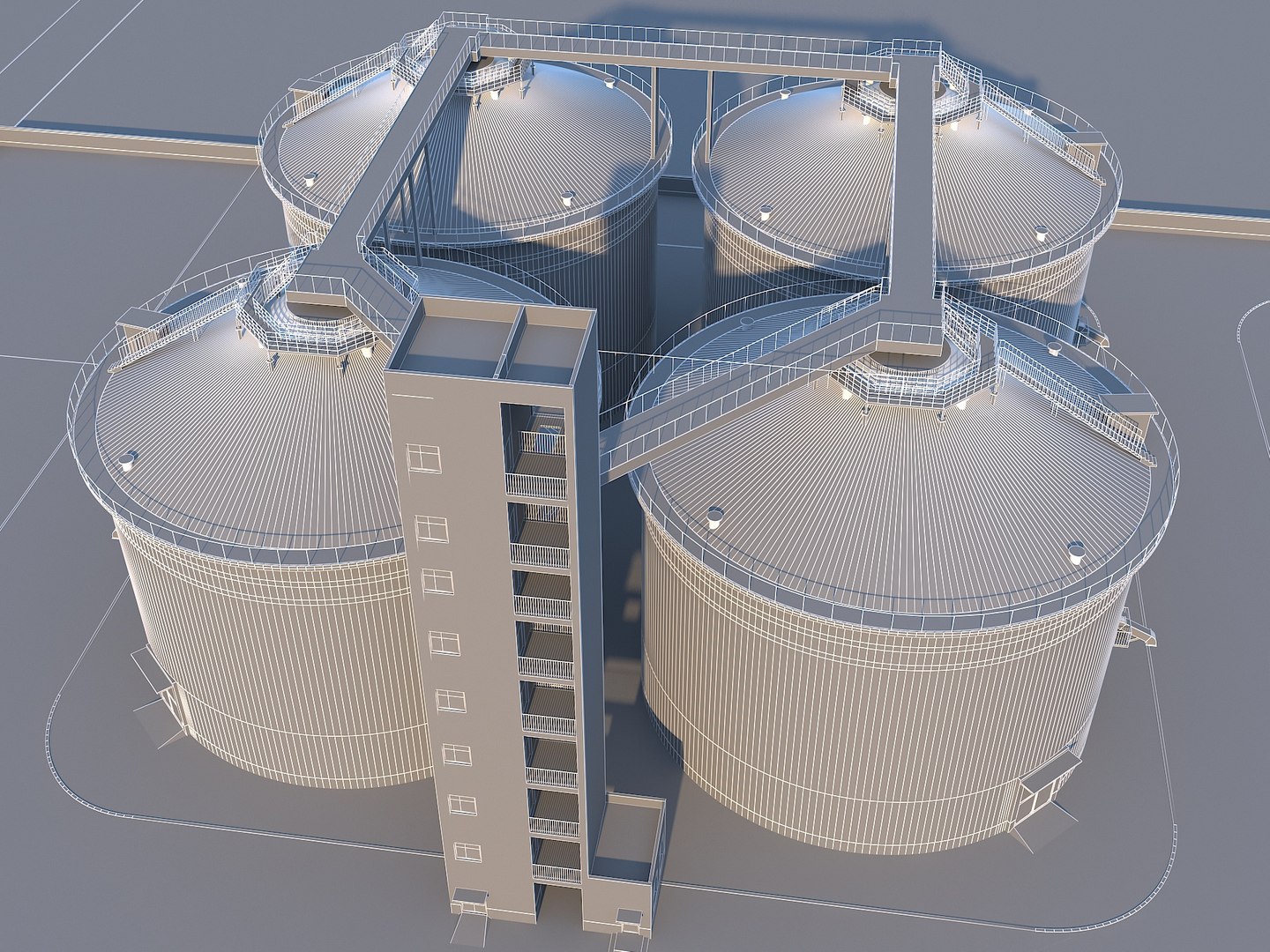 3D Grain Storage Bin - TurboSquid 2123417