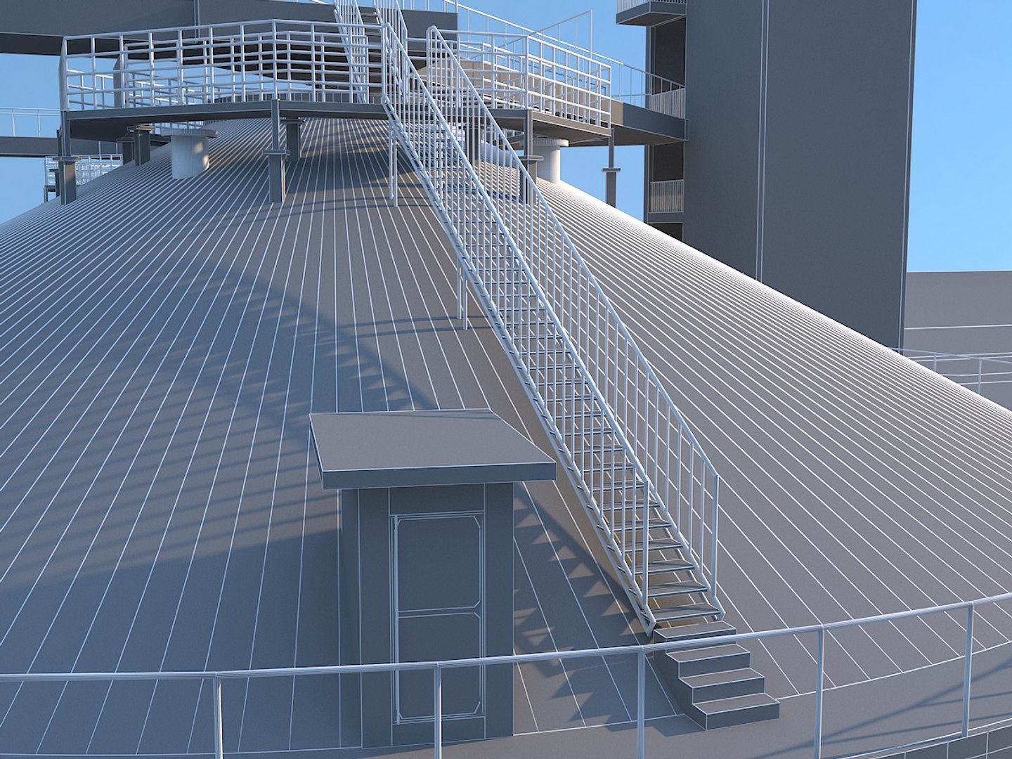 3D Grain Storage Bin - TurboSquid 2123417