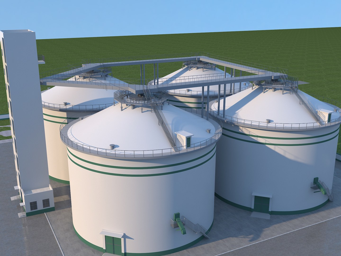 3D Grain Storage Bin - TurboSquid 2123417