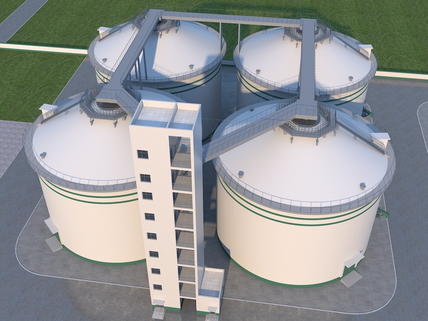 3D Grain Storage Bin - TurboSquid 2123417