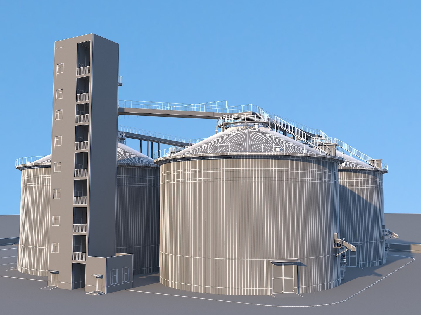 3D Grain Storage Bin - TurboSquid 2123417