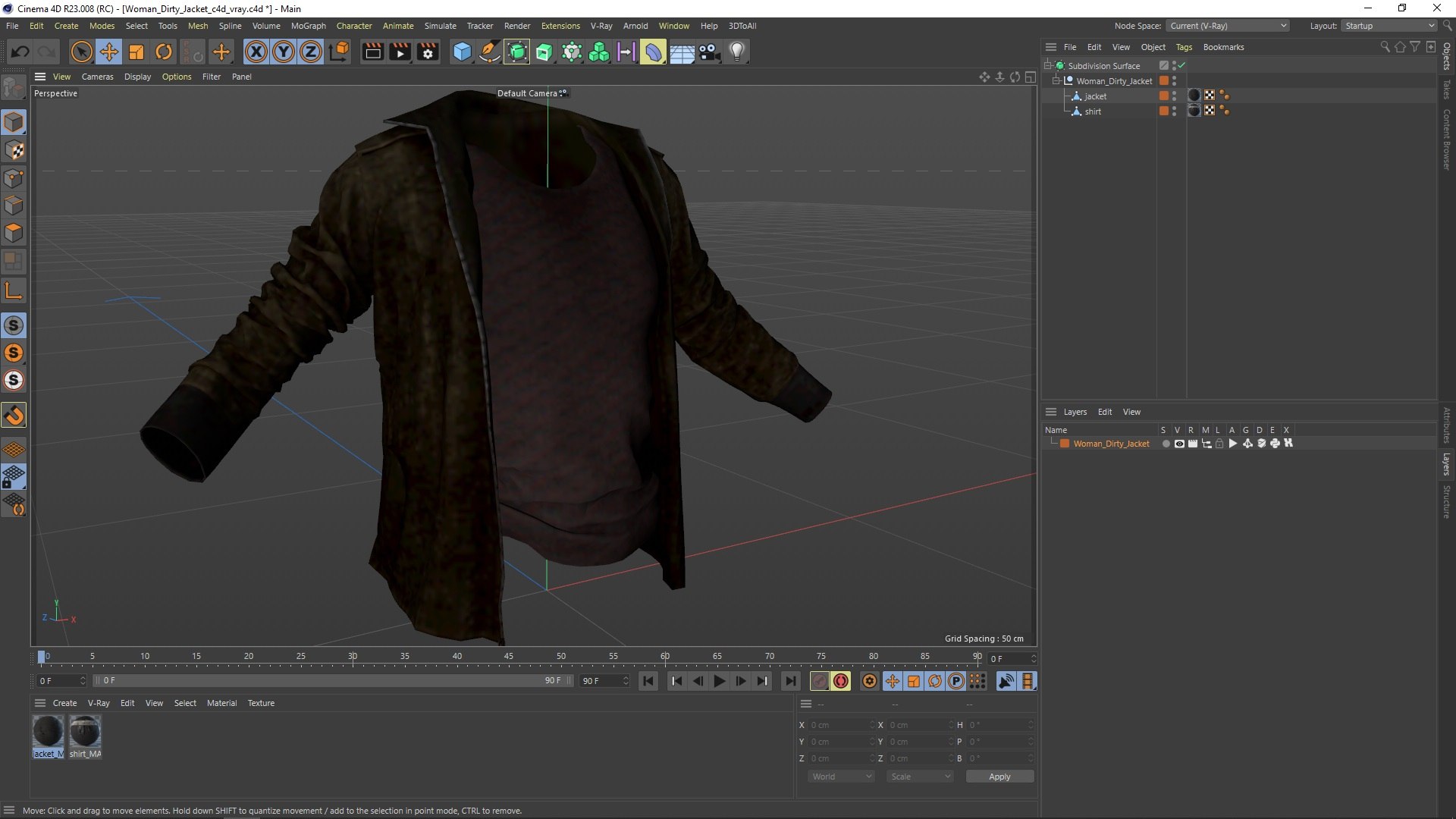 Woman Dirty Jacket 3D Model - TurboSquid 2326385