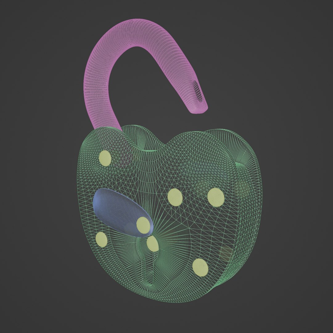 3D Model Padlock High Poly With Loop Rivets Keyhole And Cap - TurboSquid 1848149