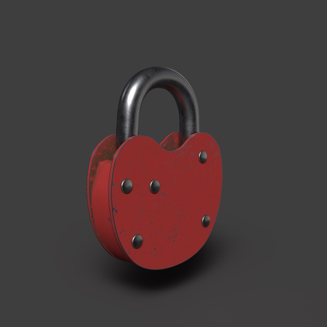 3D Model Padlock High Poly With Loop Rivets Keyhole And Cap ...