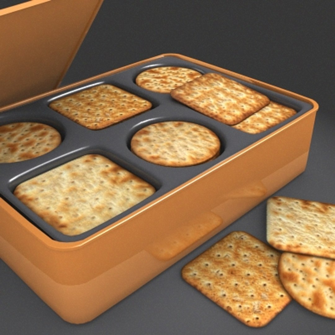 Dry Biscuits Box 3d Max