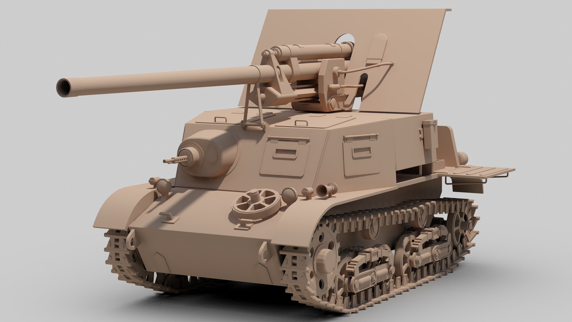 Ww2 Zis 30 Anti Tank 3d Model