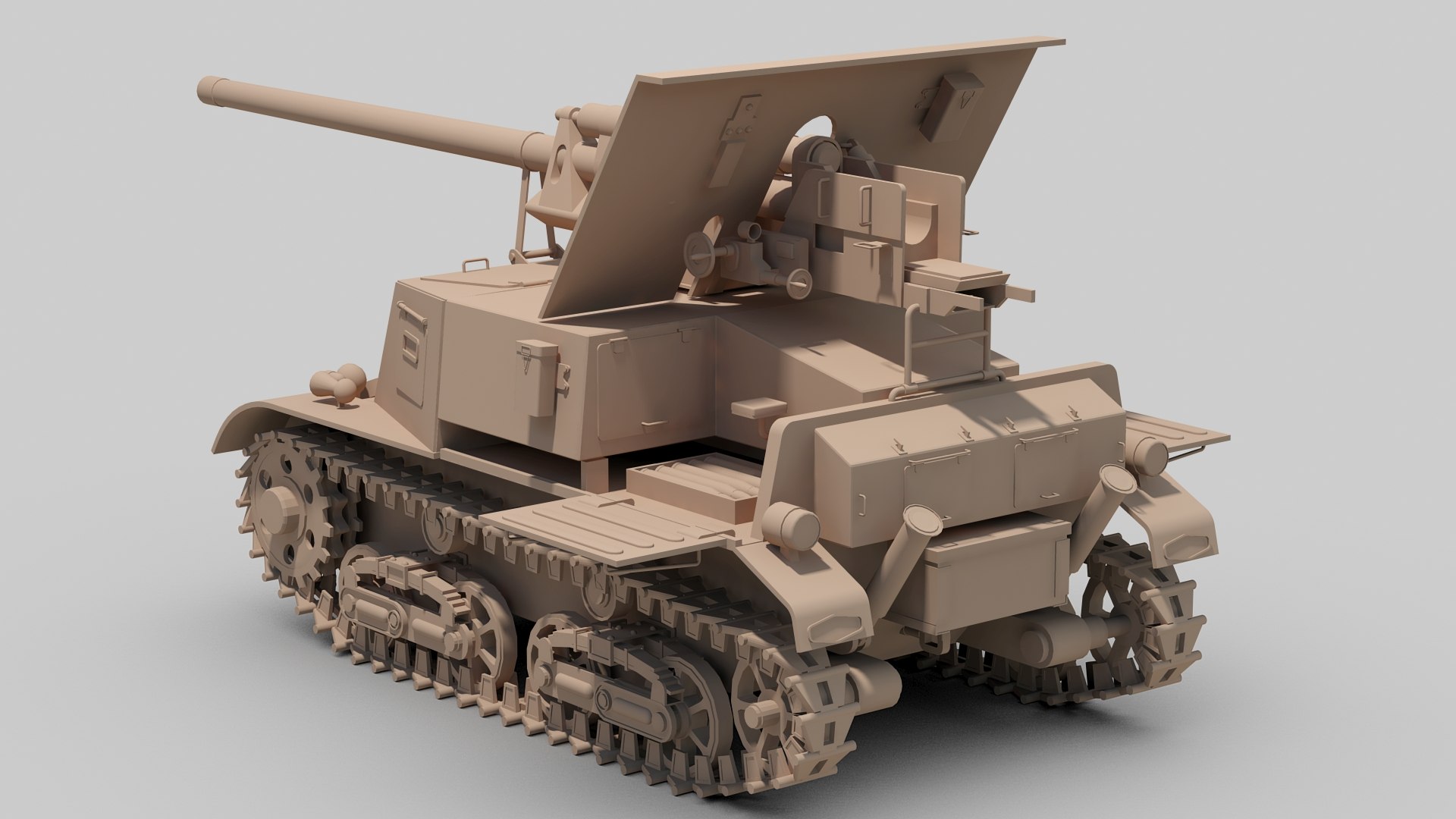 Ww2 Zis 30 Anti Tank 3d Model