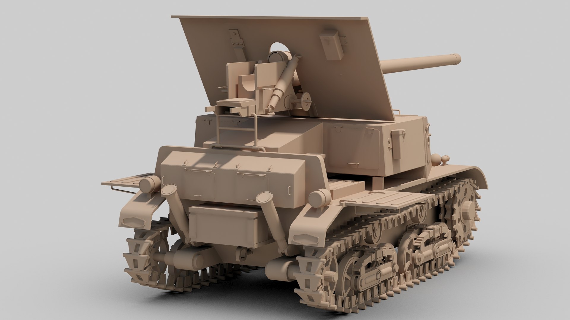 Ww2 Zis 30 Anti Tank 3d Model