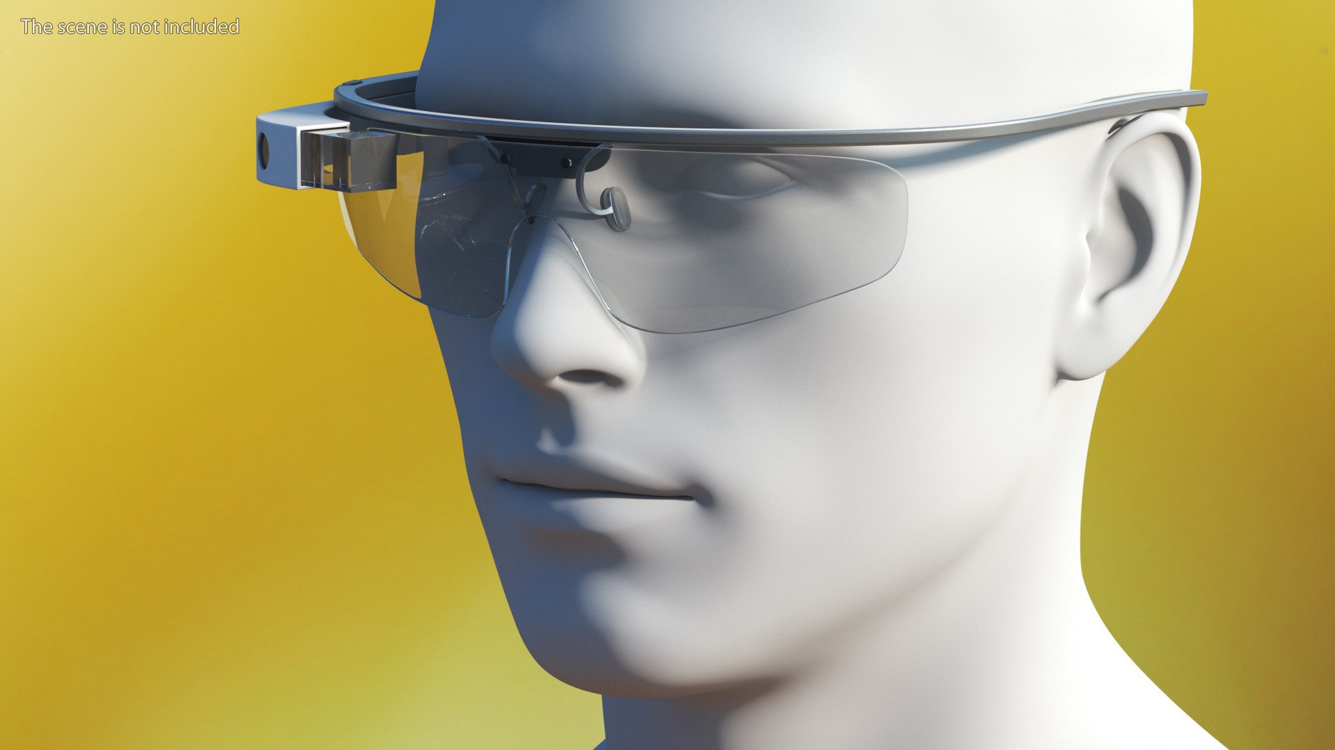 3D Google Glasses 2 On Mannequin Head - TurboSquid 2031247