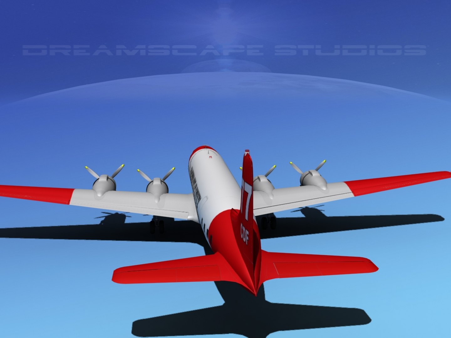 3d Model Douglas Dc-7c Dc-7
