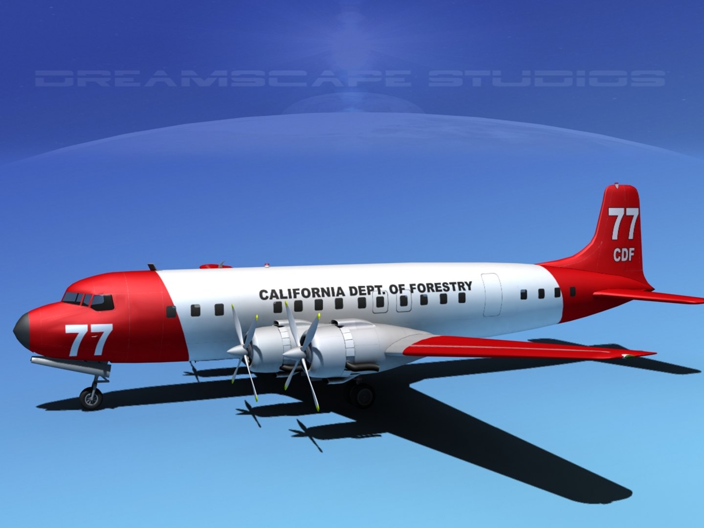 3d Model Douglas Dc-7c Dc-7