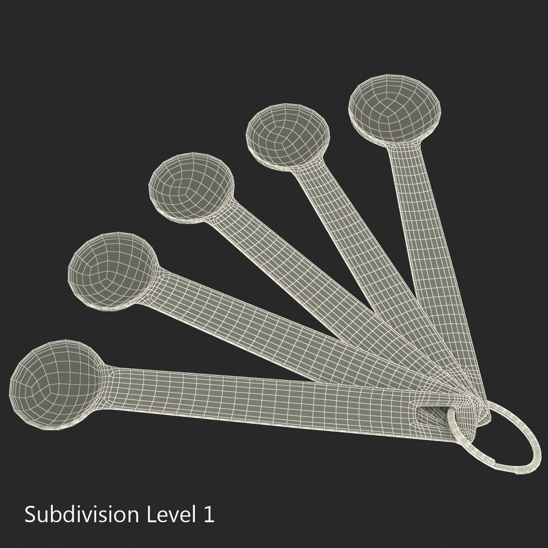 measuring spoons 3d model