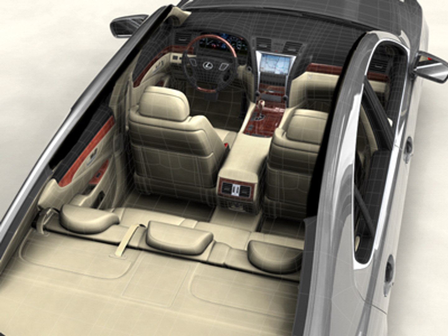 3d Model Lexus Ls 460 Interior Car
