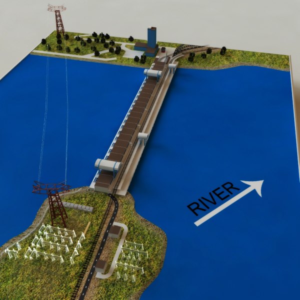 hydroelectric power station v2 3d model
