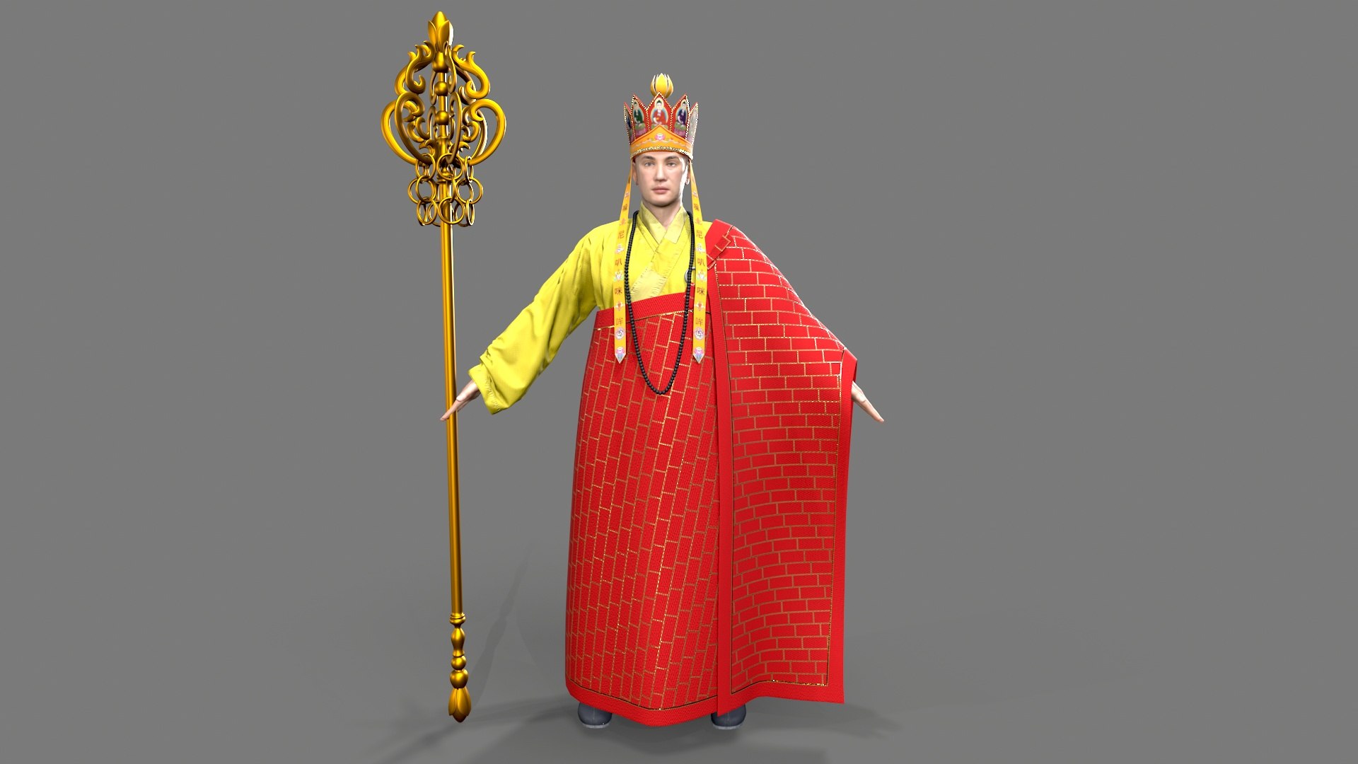 Shaolin Monk 3D - TurboSquid 2200506