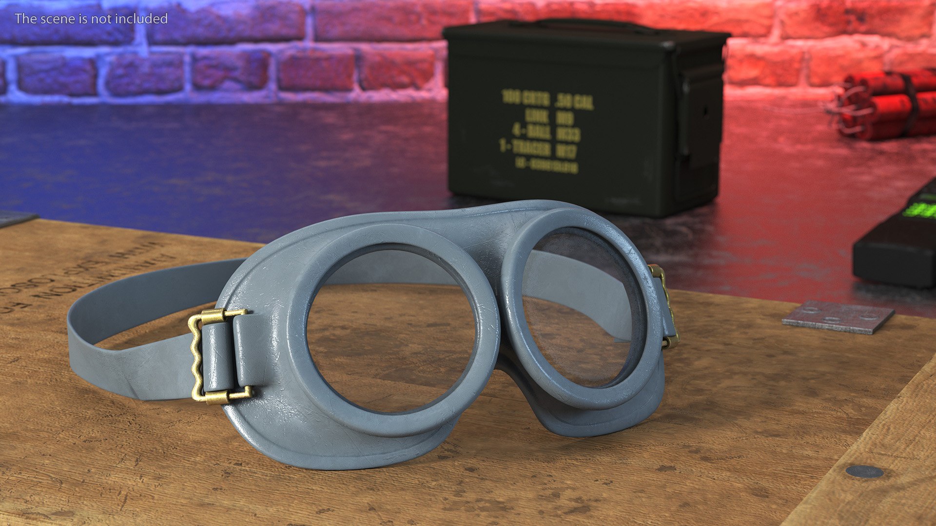 NATO Grey Military Rubber Goggles 3D - TurboSquid 2212176