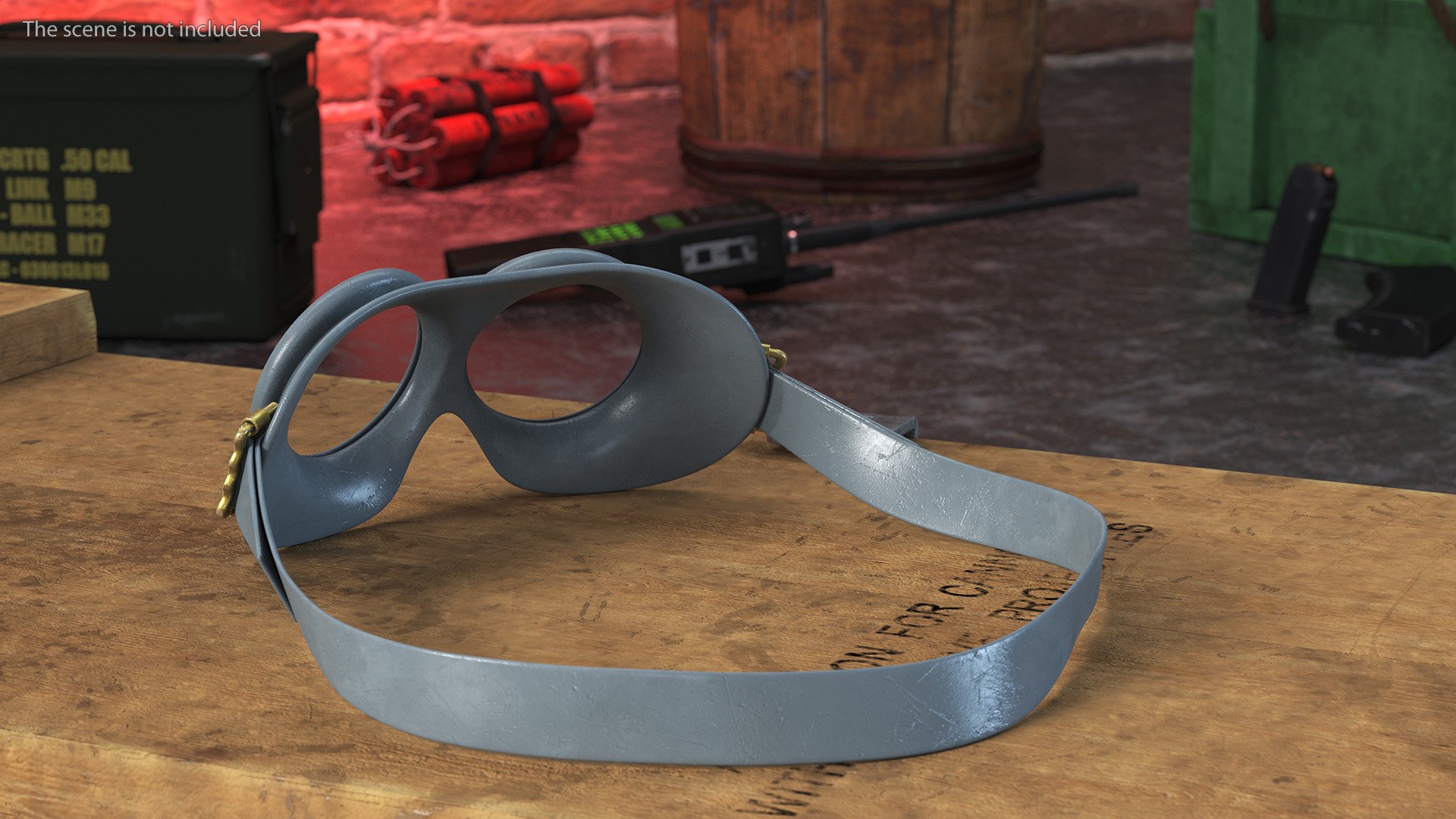 NATO Grey Military Rubber Goggles 3D - TurboSquid 2212176