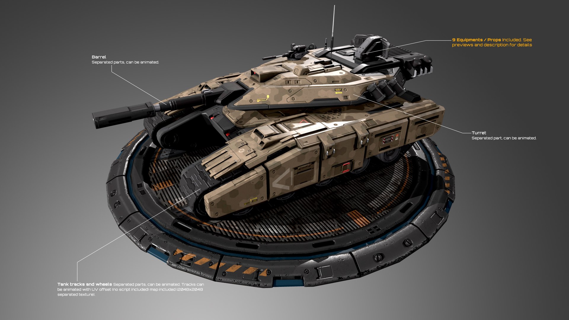 3D vehicle light tank - - TurboSquid 1443887