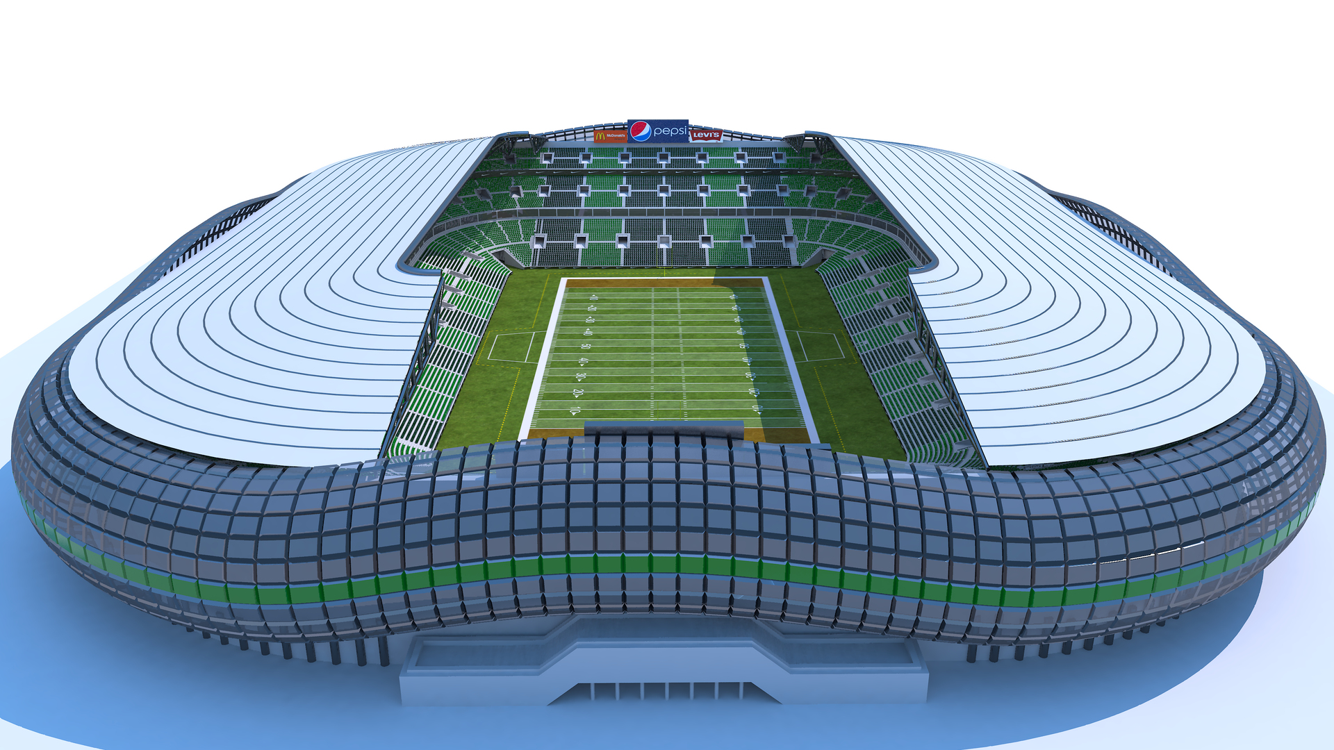 3D football stadium american model - TurboSquid 1472586