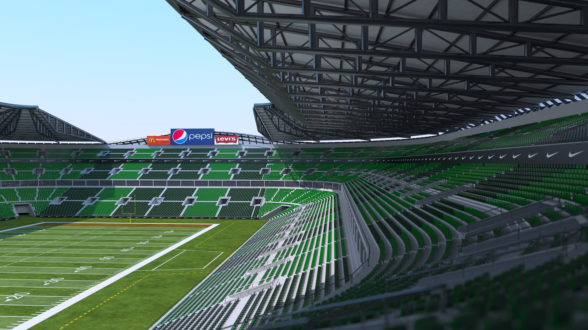 3D Football Stadium American Model - TurboSquid 1472586