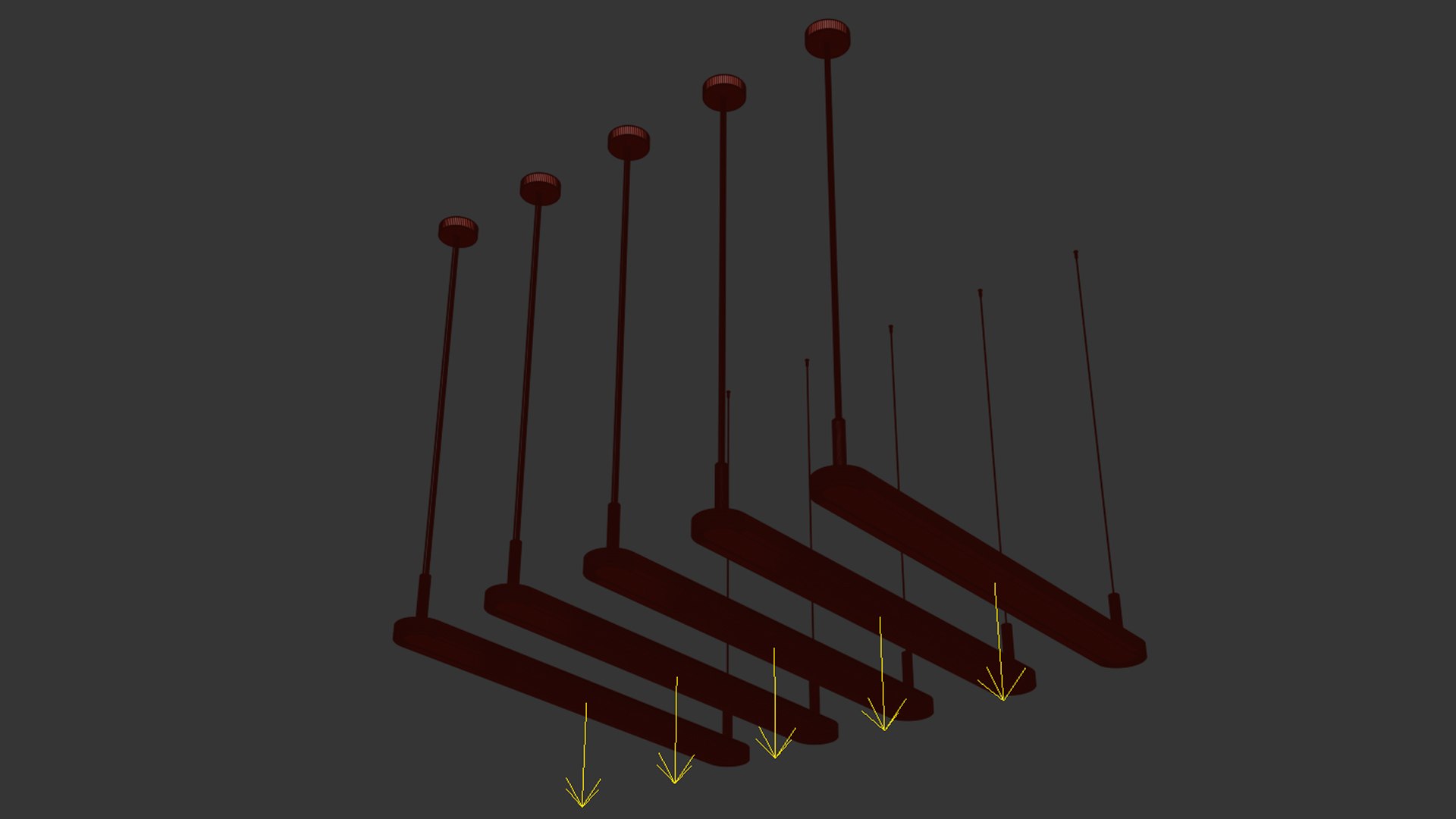 Sprinkle Linear Zero Pendant Lamp 3D model - TurboSquid 2128273