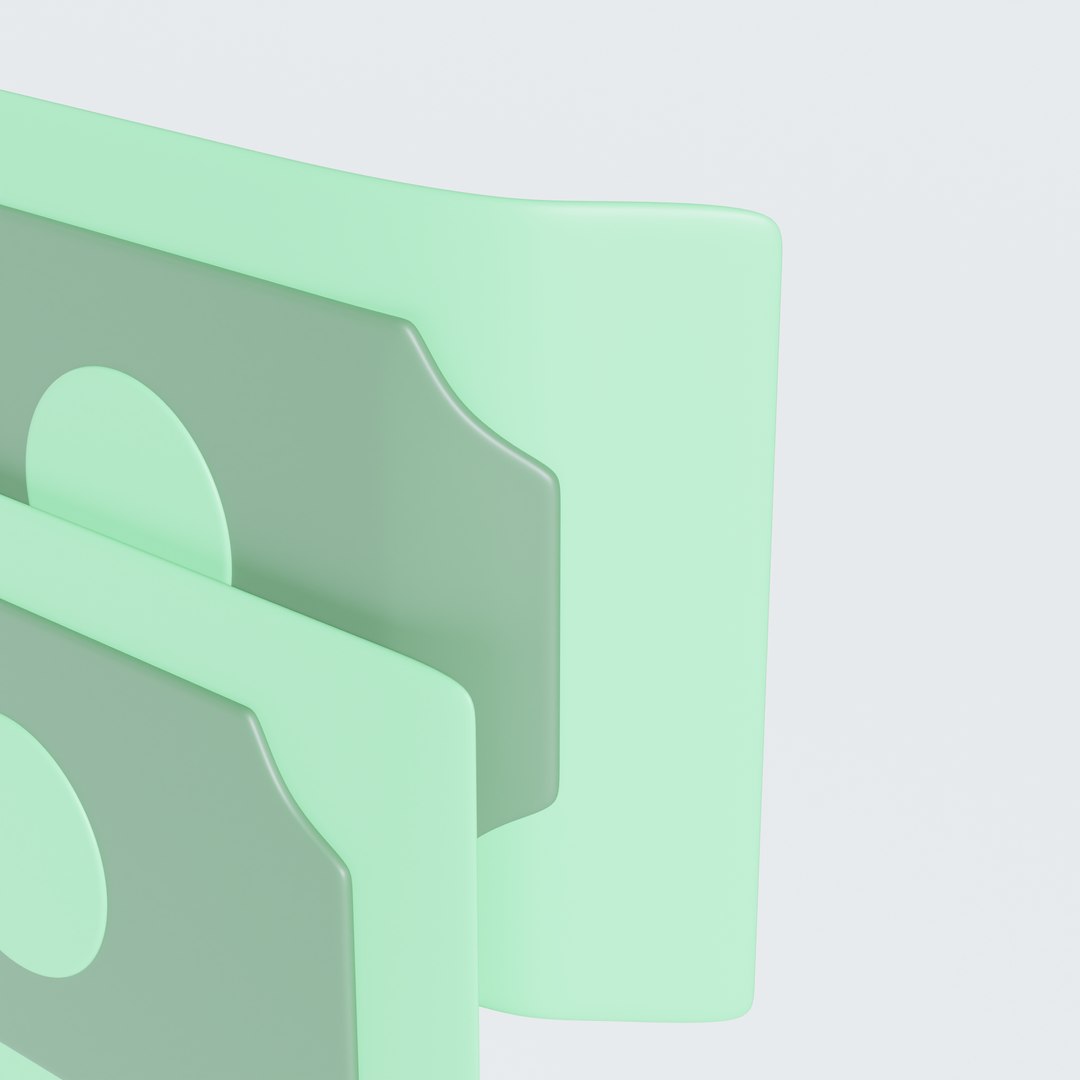 Money Cartoon Model - TurboSquid 2330178