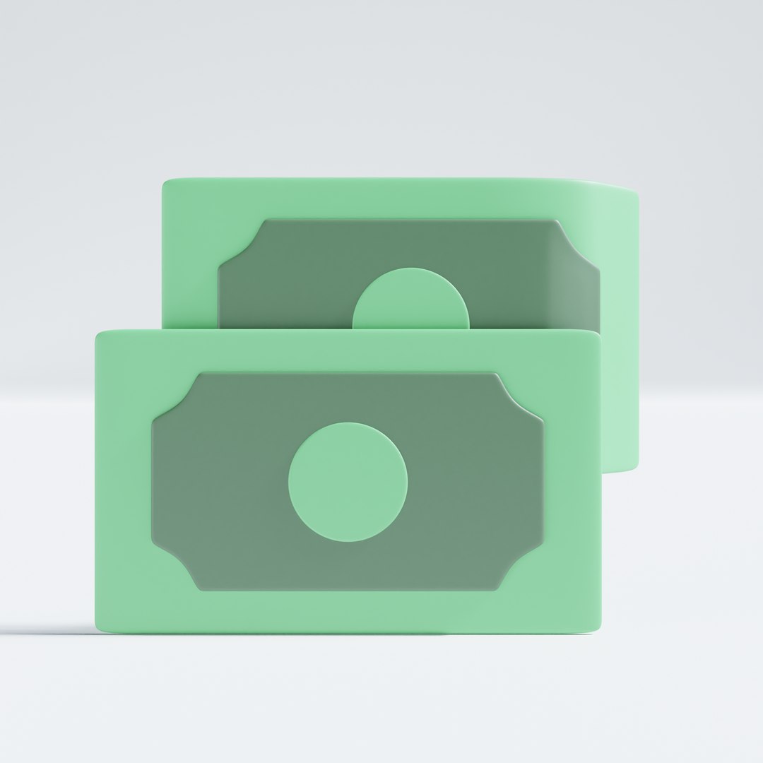 Money Cartoon Model - TurboSquid 2330178