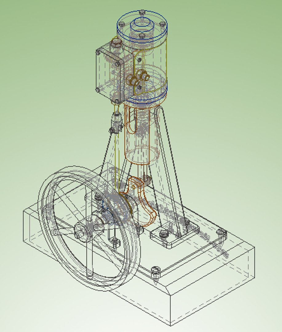 3D Model Vertical Single Cylinder Steam Engine - TurboSquid 1154292