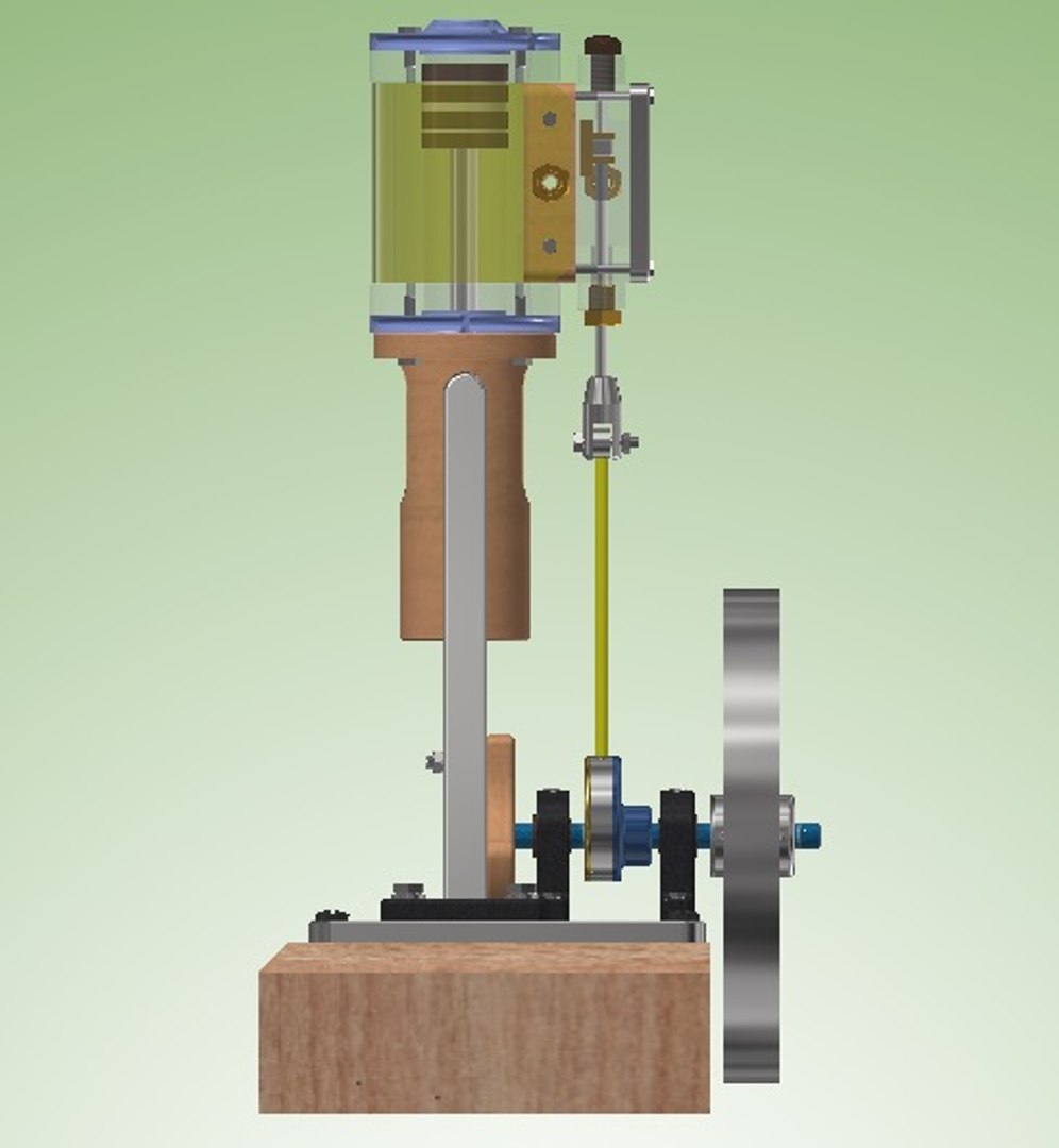 3D Model Vertical Single Cylinder Steam Engine - TurboSquid 1154292