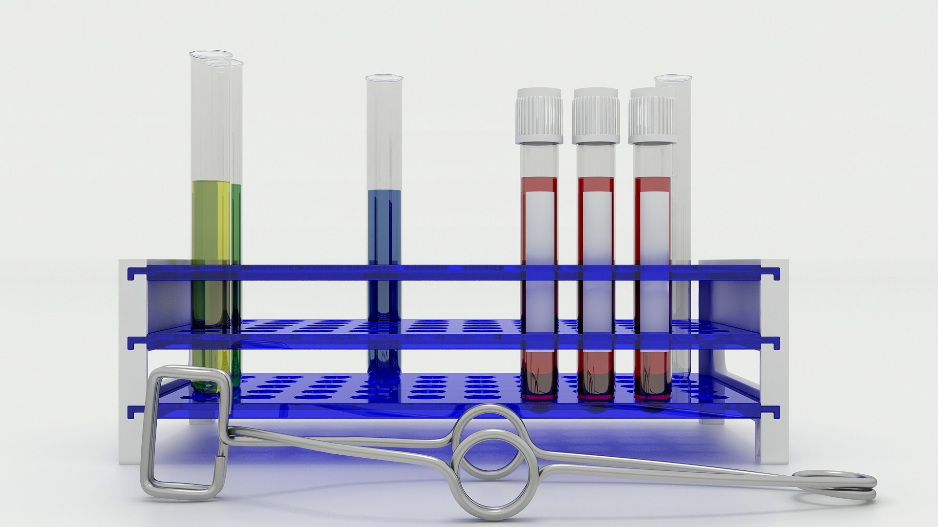 3D Model Stand Test Tube Tweezers - TurboSquid 1536558